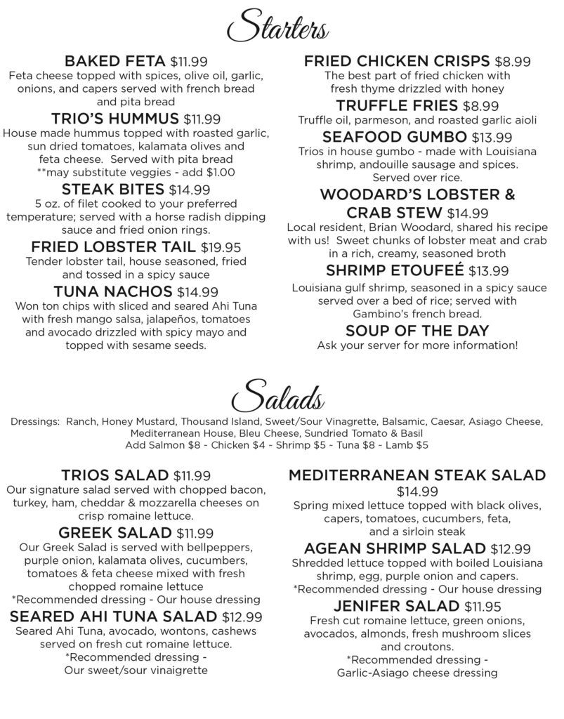 Trios Main Menu rev-1 | Trio's Alexandria